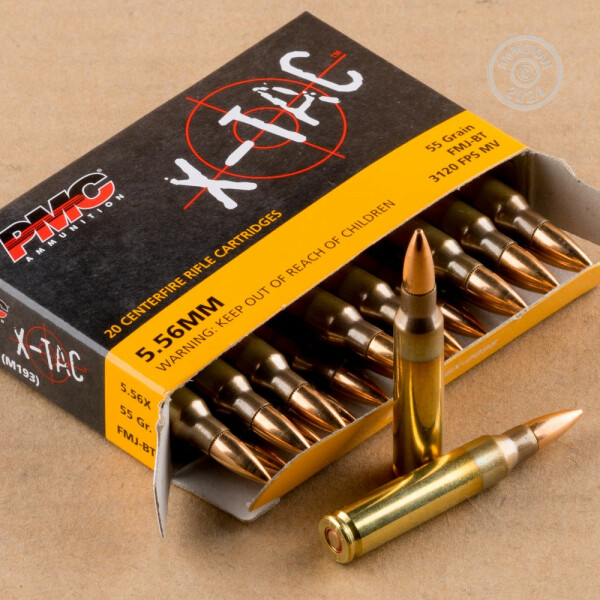 5.56 Ammo at AmmoMan.com - PMC XP193 55 Grain Full Metal Jacket Boat ...
