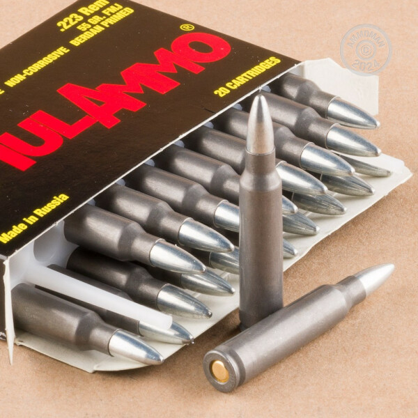 1000 Rounds of 223 Rem 55 Grain Tula Cartridge Works FMJ Ammo at ...