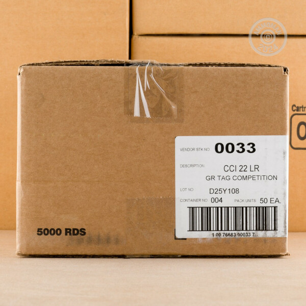 .22 LR Ammo - 100 Rounds of CCI Green Tag 40 Grain LRN at AmmoMan.com