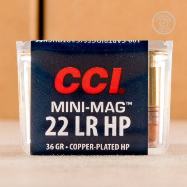 100 Rounds of 22 LR 36 Grain CCI Mini-Mag CPHP Ammo at AmmoMan.com