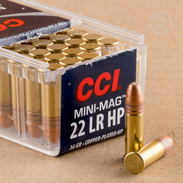 100 Rounds of 22 LR 36 Grain CCI Mini-Mag CPHP Ammo at AmmoMan.com