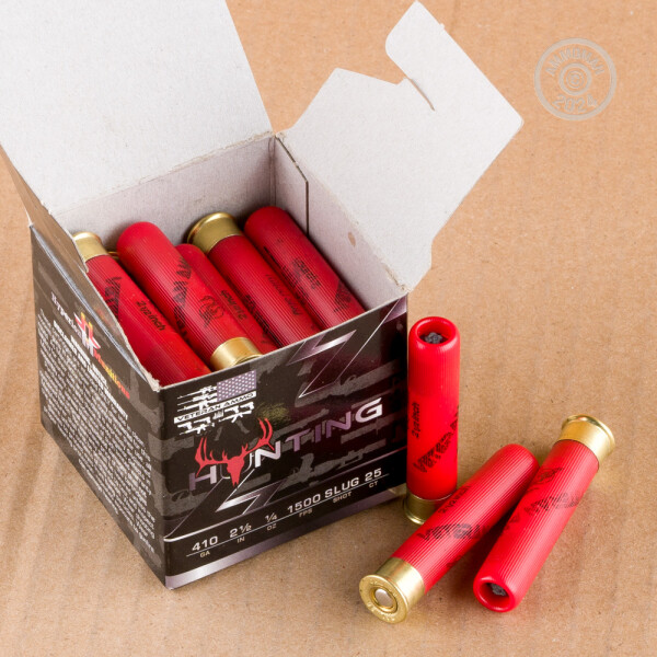 500 Rounds of 410 Bore 2-1/2” 1/4 oz. Veteran Ammo Rifled Slug Ammo at ...