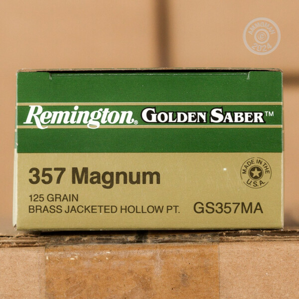 357 Magnum Ammo at AmmoMan.com - Remington Golden Saber #GS357MA 125 ...